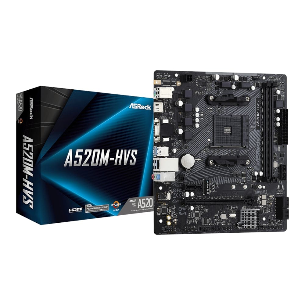 ASRock A520M-HVS AMD AM4 M-ATX Motherboard - Computech-Solutions