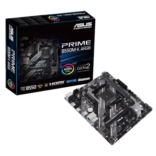 Asus PRIME B550M-K ARGB AM4 M-ATX Motherboard - Computech-Solutions