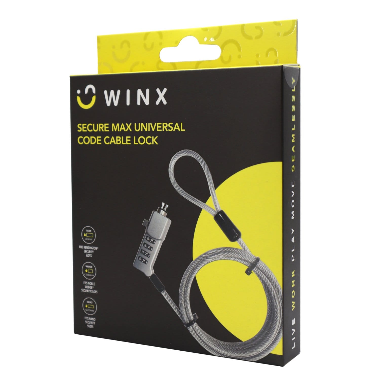 WINX Secure Max Universal Code Cable Lock - Computech-Solutions