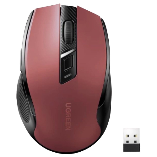 UGREEN MU006 2.4GHz Wireless Optical Mouse – Red - Computech-Solutions