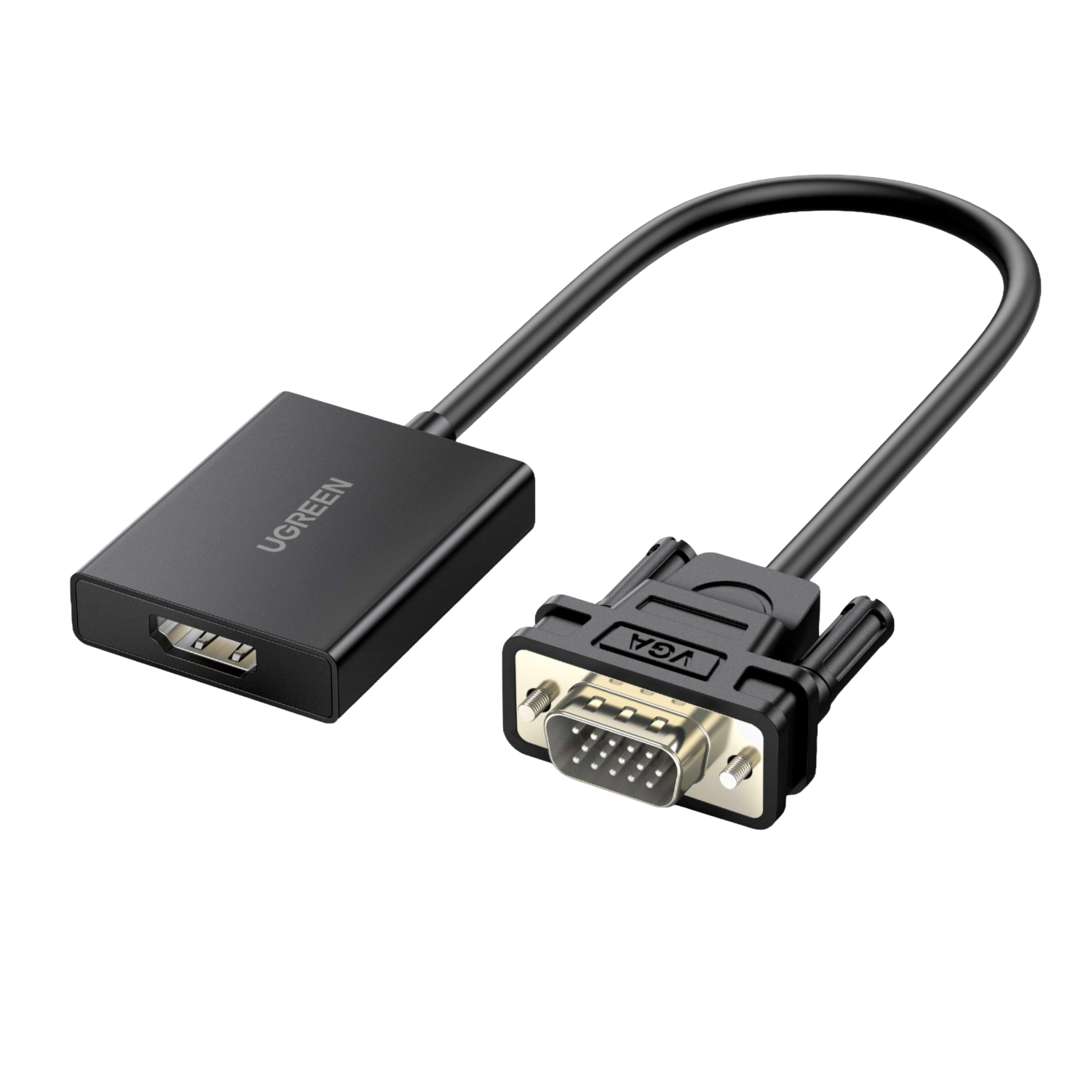 UGreen VGA to HDMI Converter | Male to Female | 1080P Full HD – Black ...
